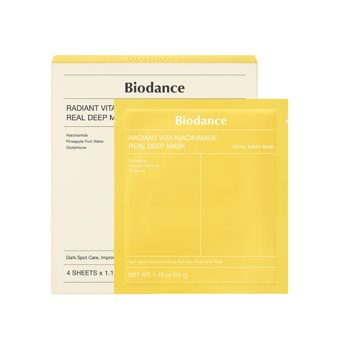 Biodance Radiant Vita Niacinamide Real Deep Mask 4pc pack – Blush Me